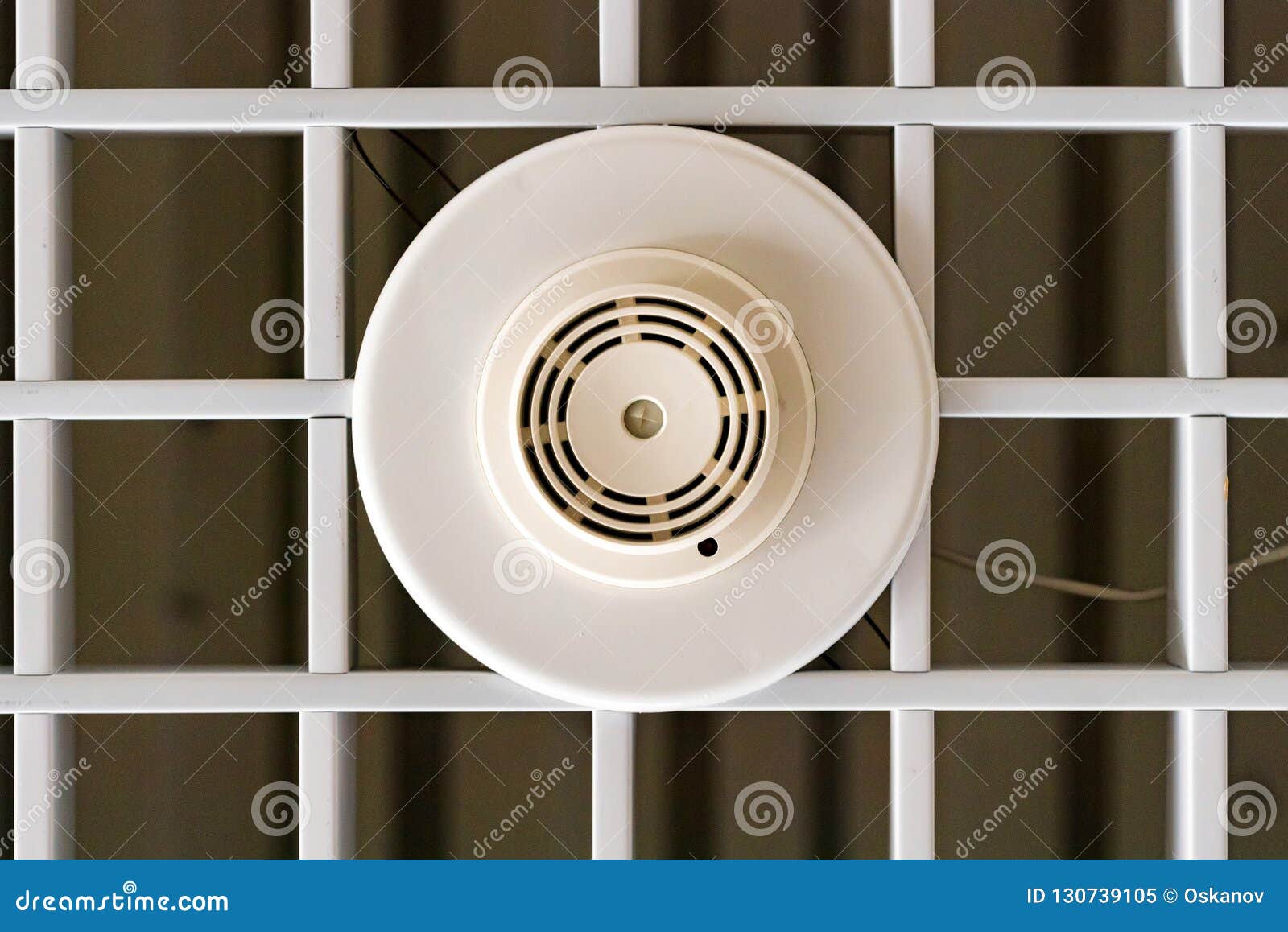 Close Up Modern Smoke Detector on a Ceiling Stock Image - Image of life ...