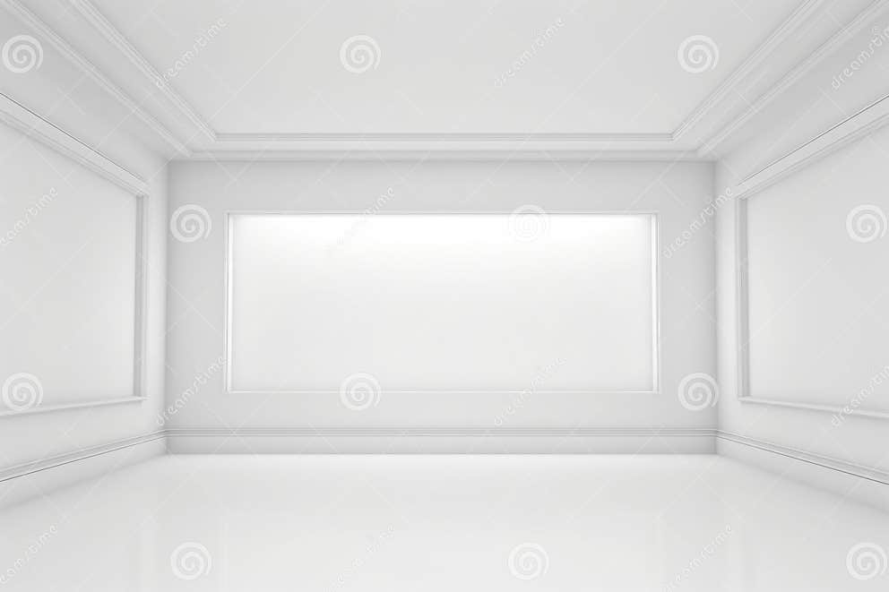 Modern White Space Gallery Template for Interior Design. Generative AI ...