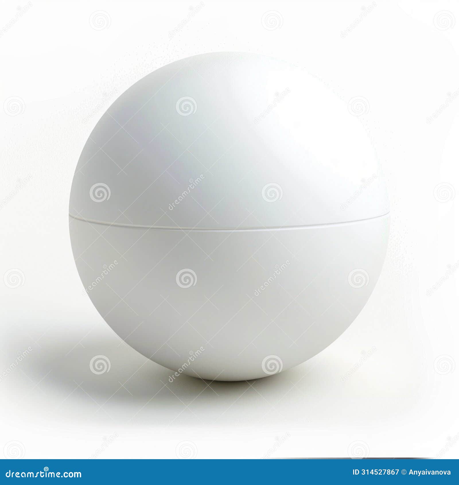 Modern White Spherical Object Isolated on White Background Stock Image ...
