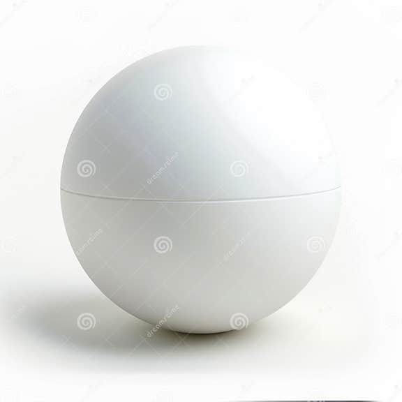 Modern White Spherical Object Isolated on White Background Stock Image ...