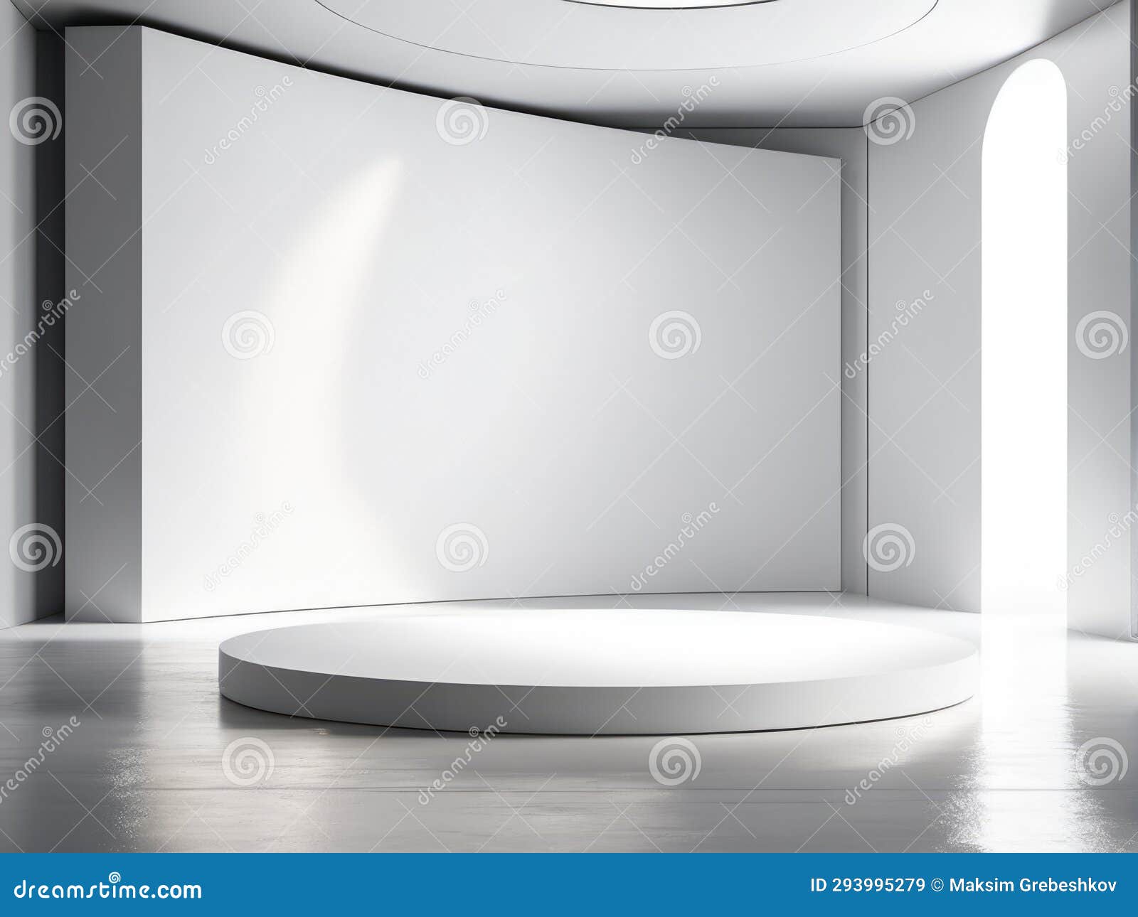 Modern White Stage Background for Product Placement Stock Image - Image ...