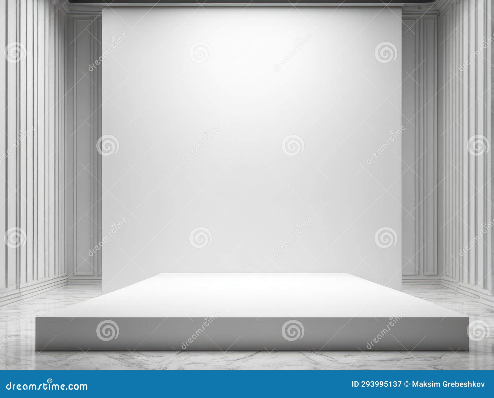 Modern White Stage Background for Product Placement Stock Image - Image ...
