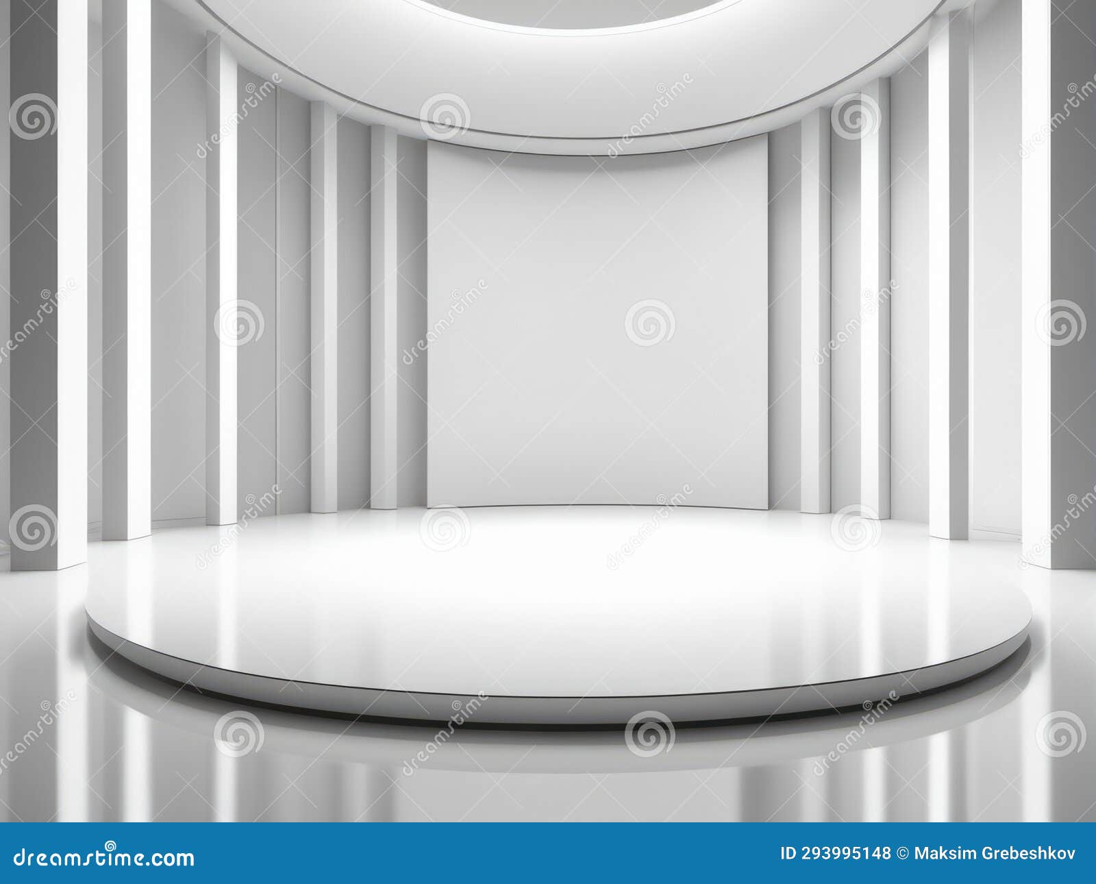 Modern White Stage Background for Product Placement Stock Photo - Image ...