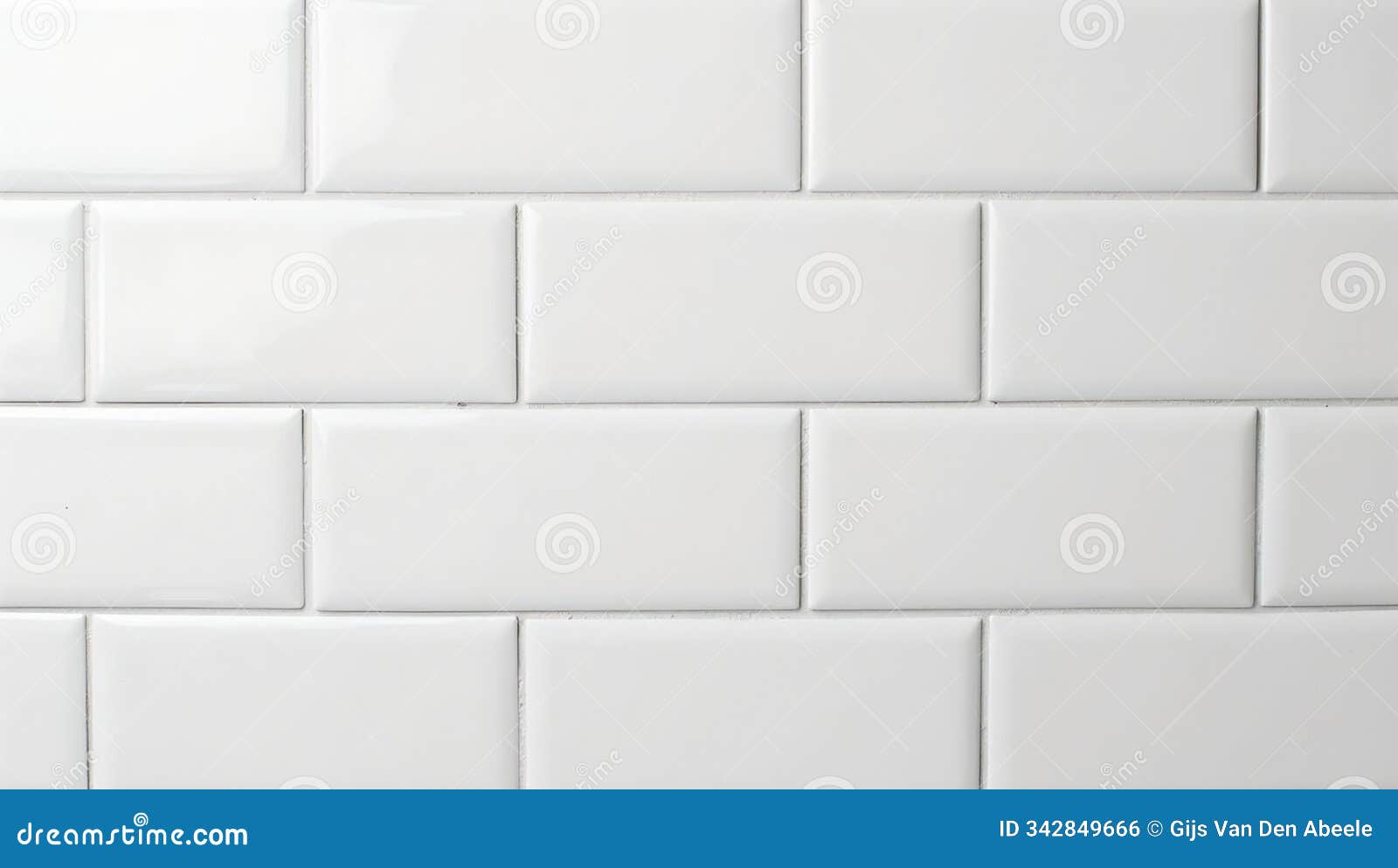 Modern White Subway Tile Wall with Glossy Finish and Even Grout Lines ...