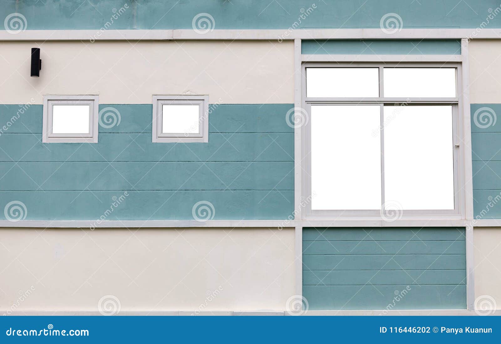 Modern White Window on Wall Background. Stock Photo - Image of light ...