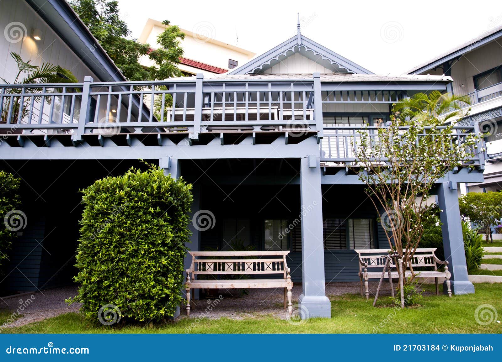 Modern white wood house stock photo. Image of exterior - 21703184