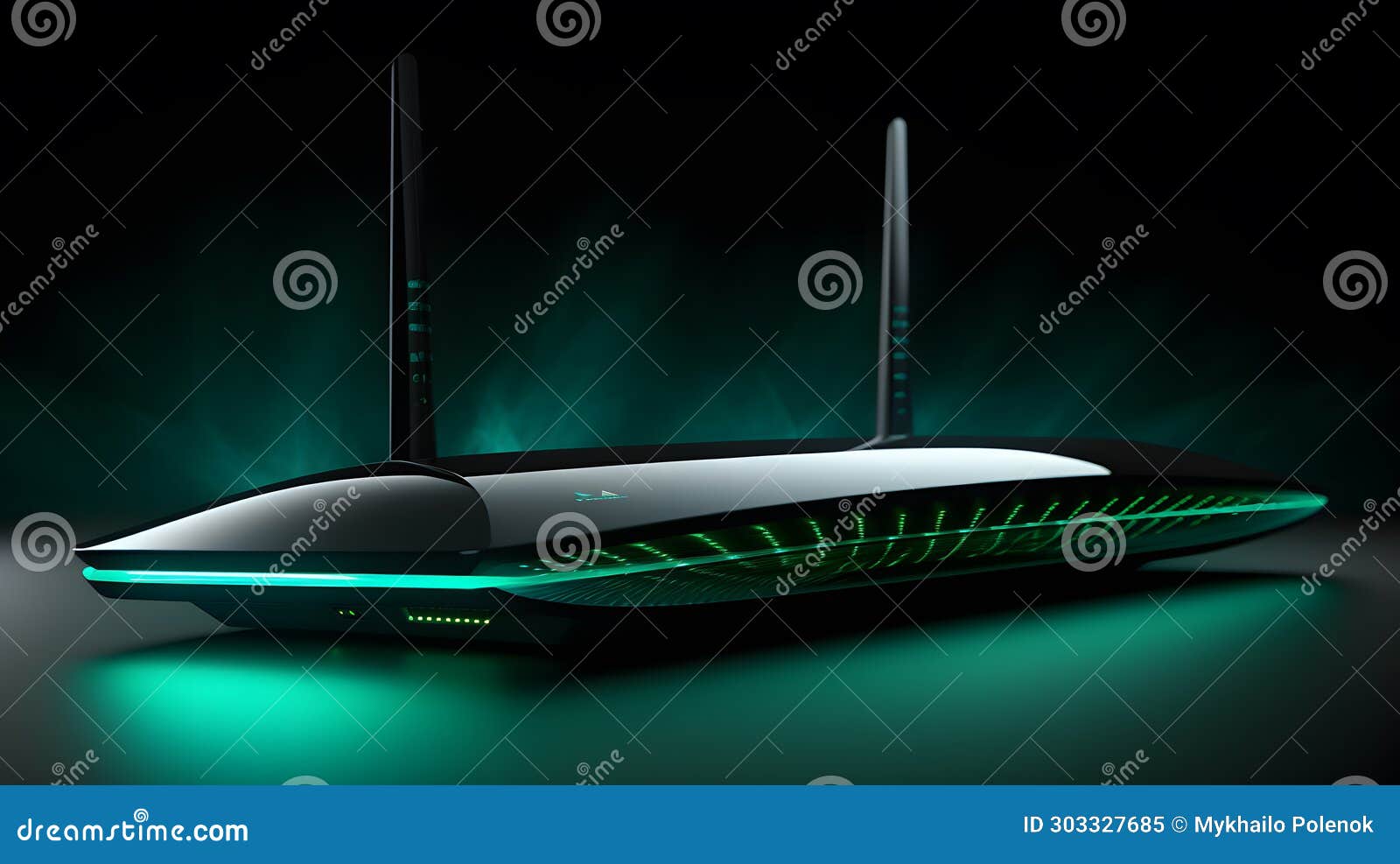 Modern Wi-fi Router. Neural Network AI Generated Stock Image - Image of ...