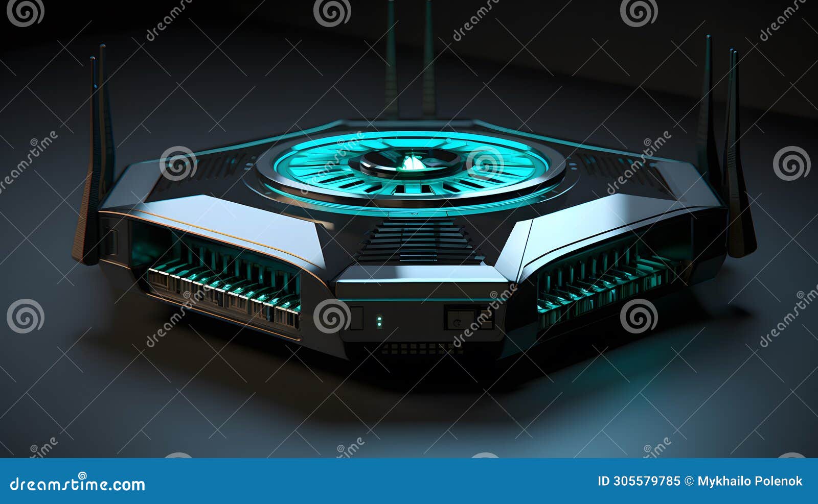 Modern Wi-fi Router. Neural Network AI Generated Stock Image - Image of ...