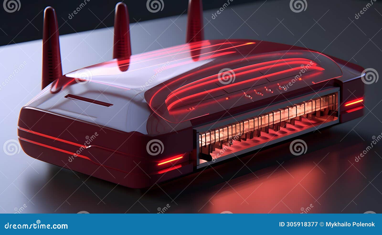 Modern Wi-fi Router. Neural Network AI Generated Stock Image - Image of ...