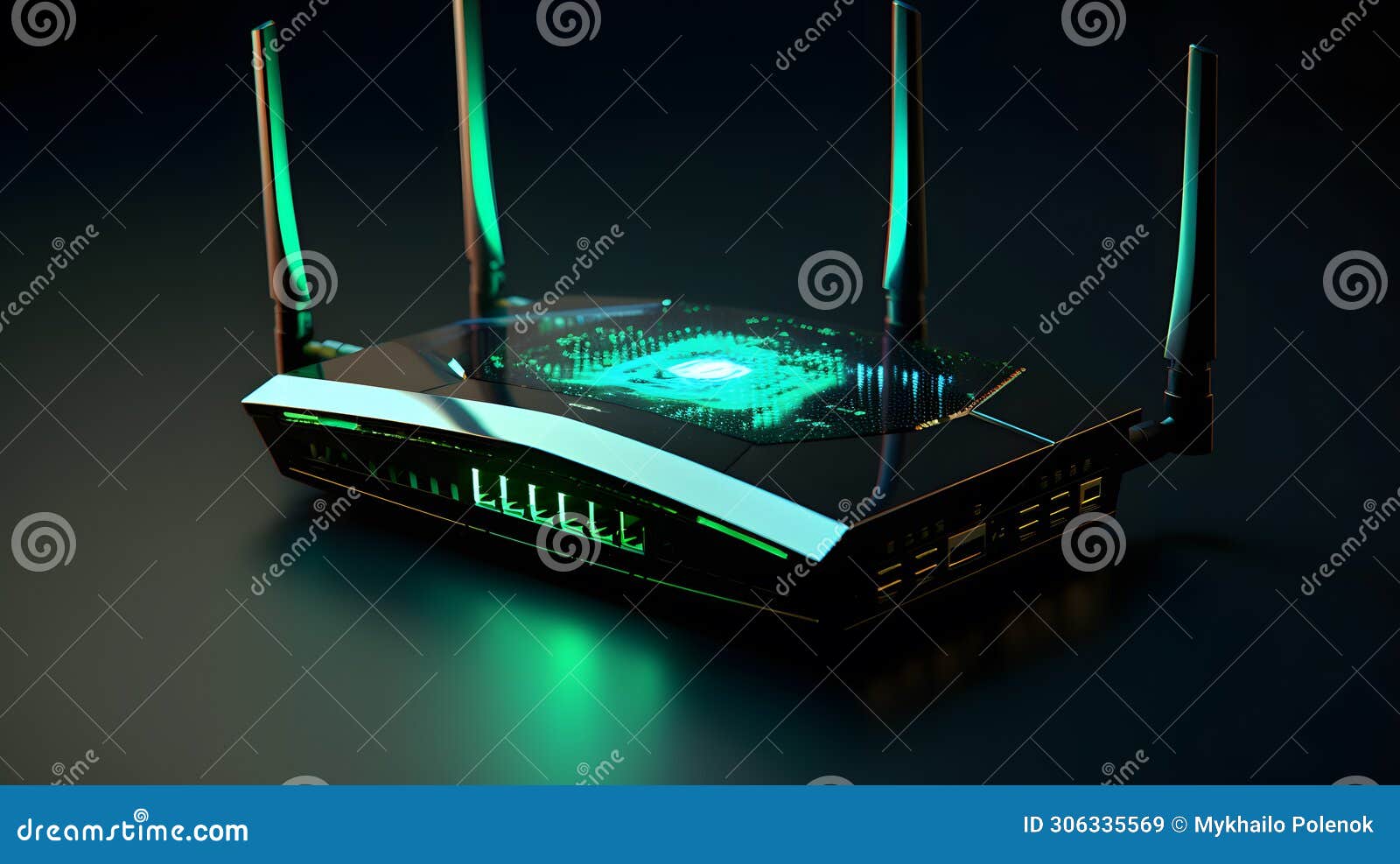 Modern Wi-fi Router. Neural Network AI Generated Stock Image - Image of ...