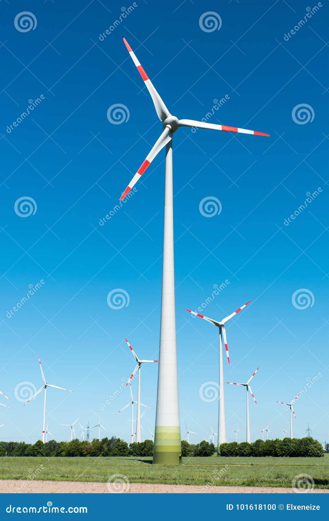 Modern Wind Power Plants in Germany Stock Photo - Image of generation ...