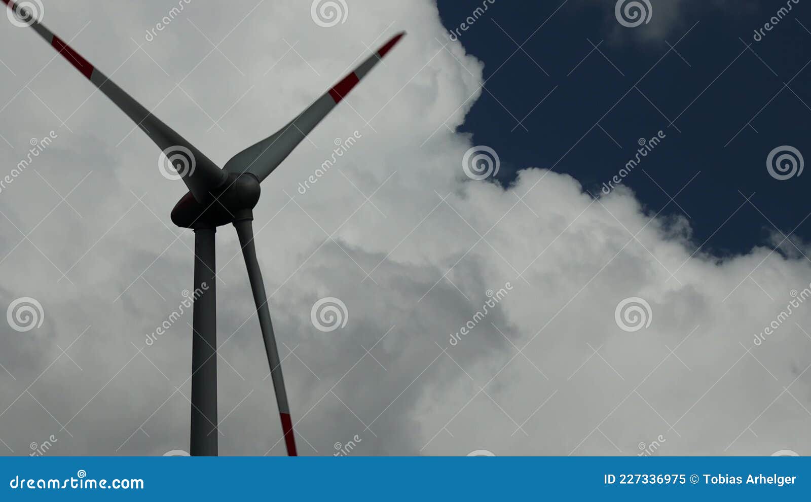 Modern Wind Turbine in Front of a Fast Moving Cloudscape Stock Video ...