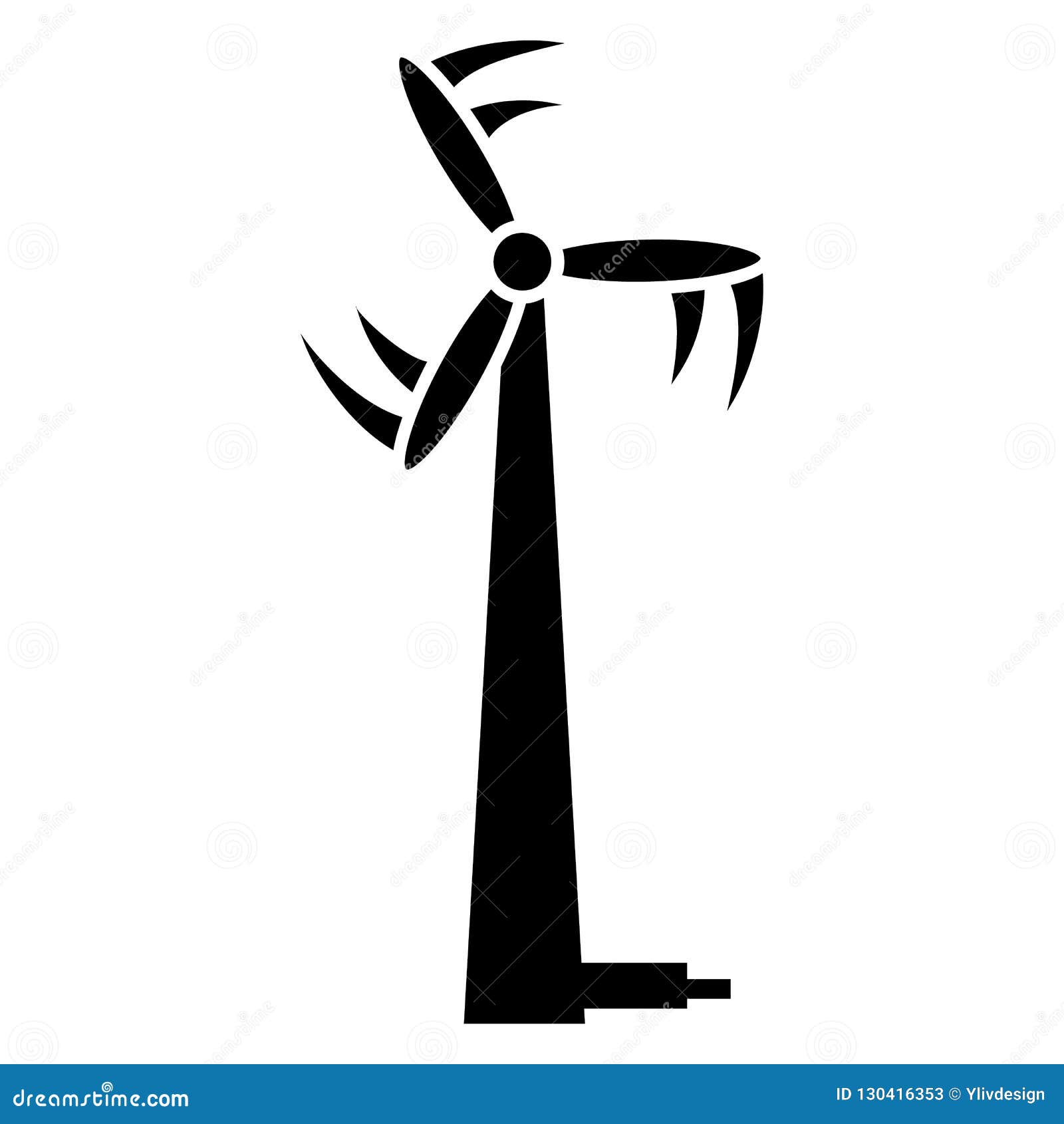 Modern Wind Turbine Icon, Simple Style Stock Vector - Illustration of ...
