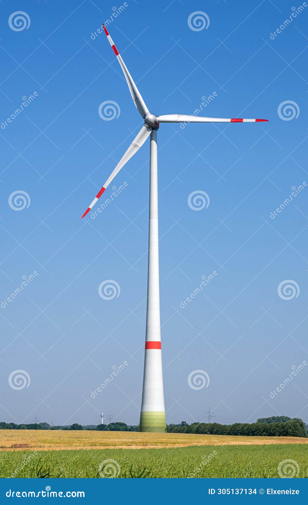 Modern wind turbine stock photo. Image of global, innovation - 305137134