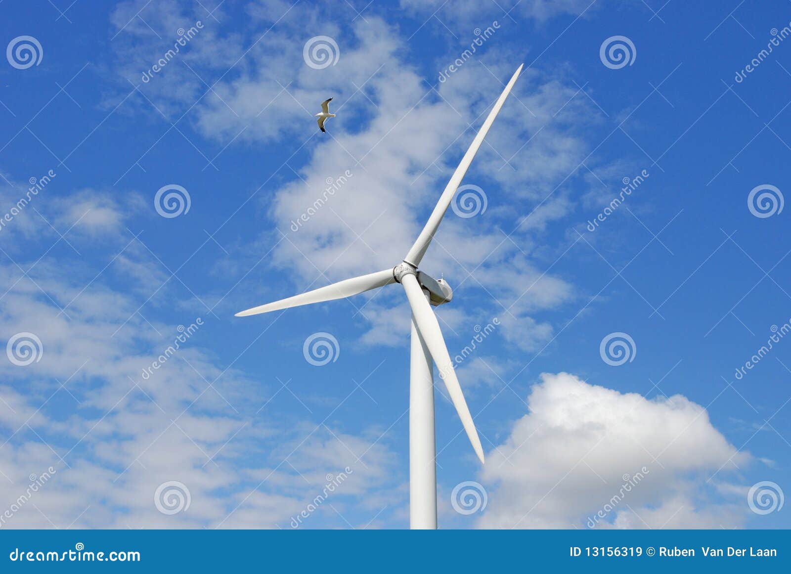 Modern windmill stock image. Image of wind, bird, modern - 13156319
