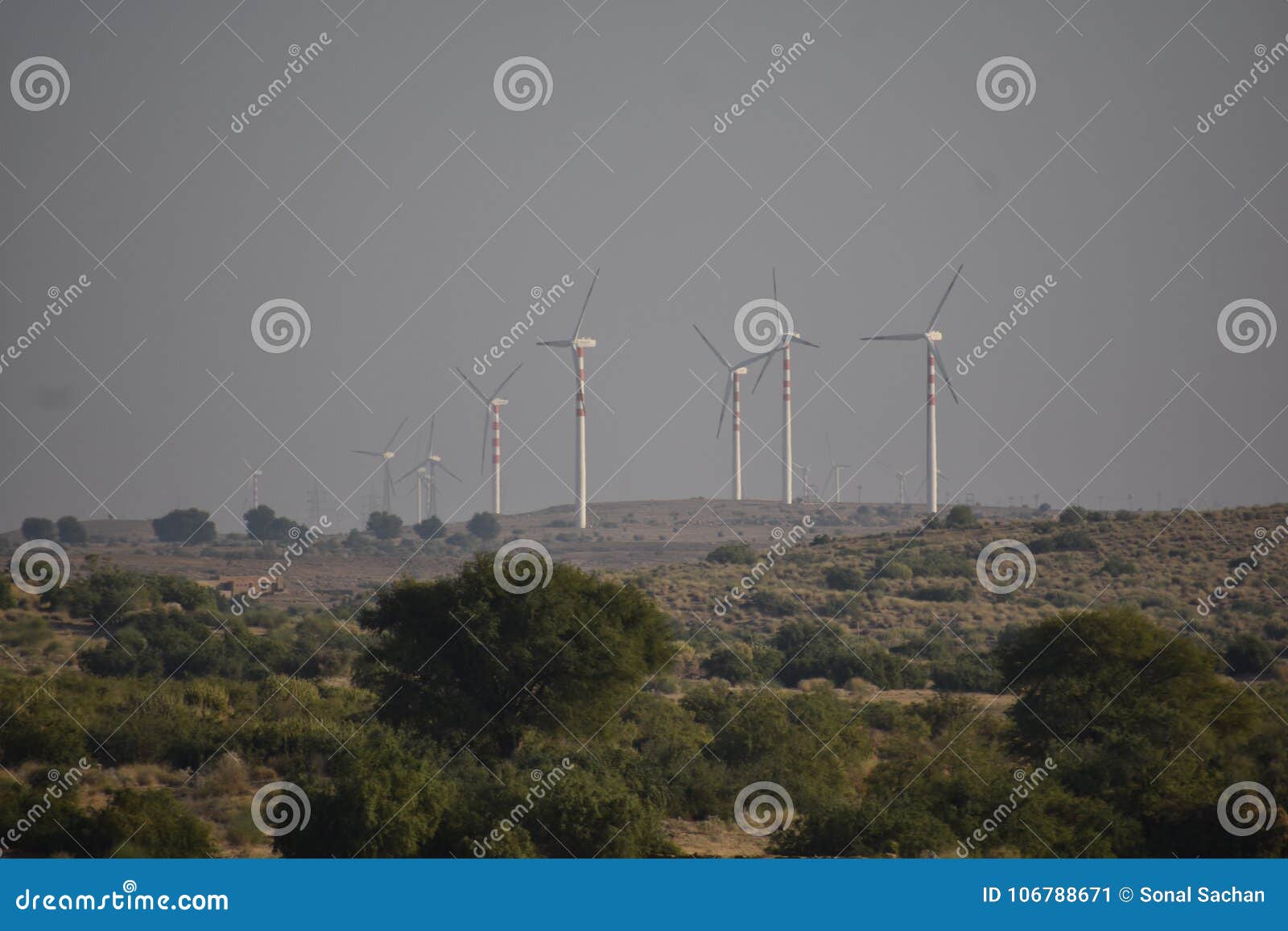 Modern Windmill in Jaisalmer Stock Image - Image of jaisalmer, modern ...