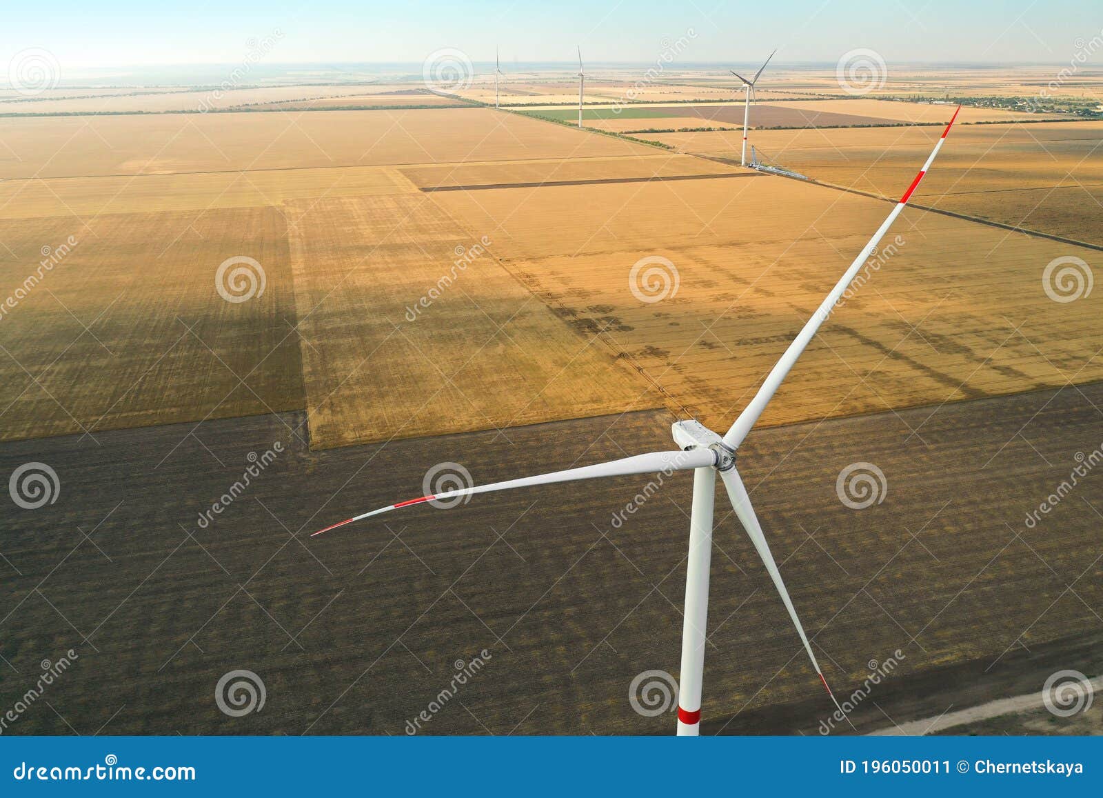 Modern Windmill in Wide Field. Energy Efficiency Stock Image - Image of ...