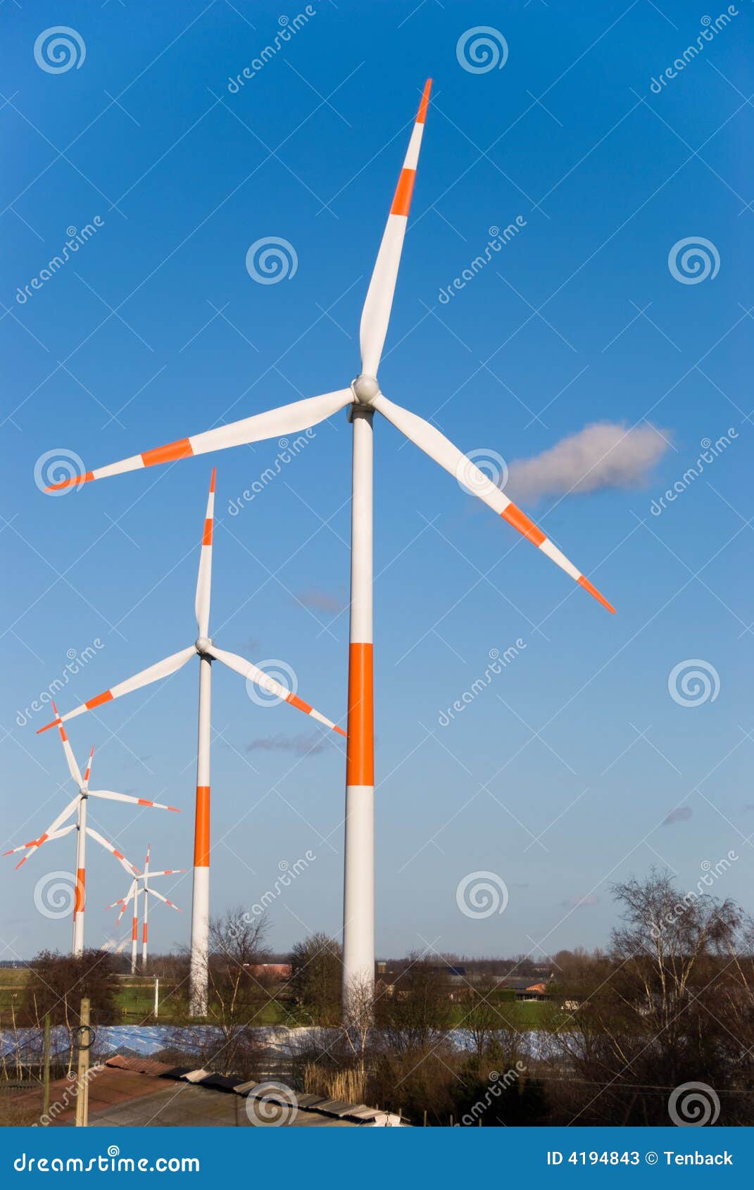 Modern Windmills Stock Photos - Image: 4194843