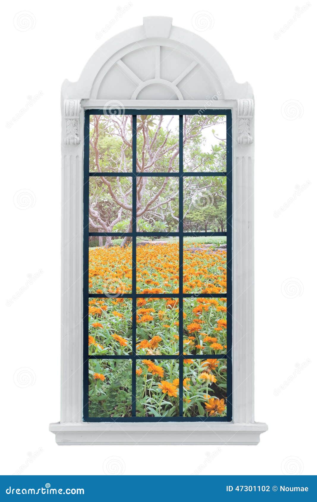 Modern Window. with Clipping Path Stock Illustration - Illustration of ...