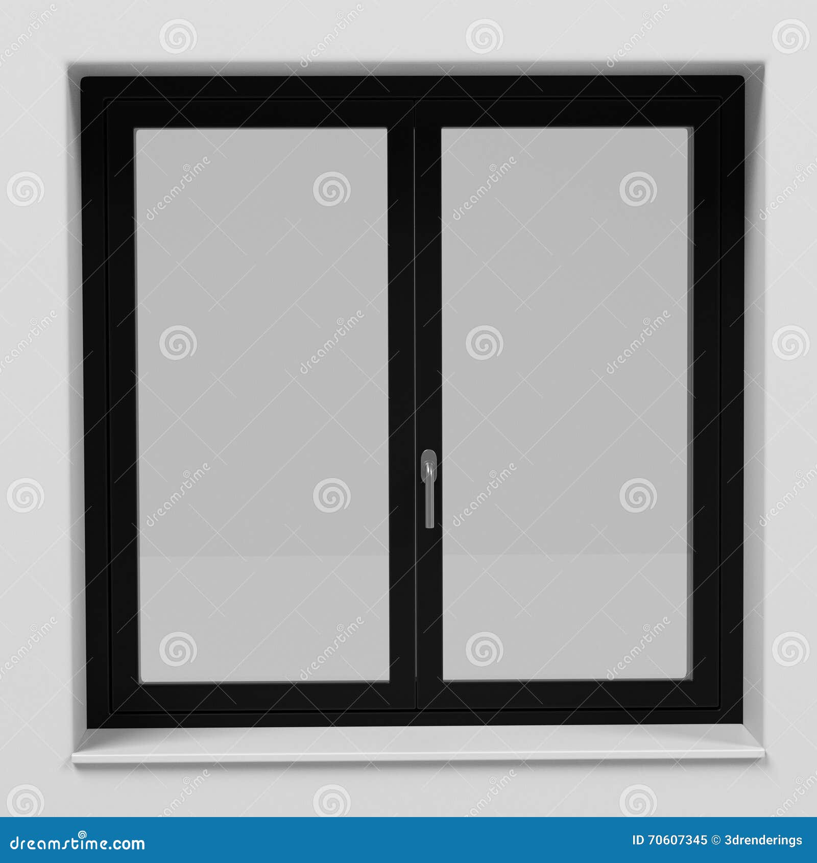 Modern window stock illustration. Illustration of render - 70607345