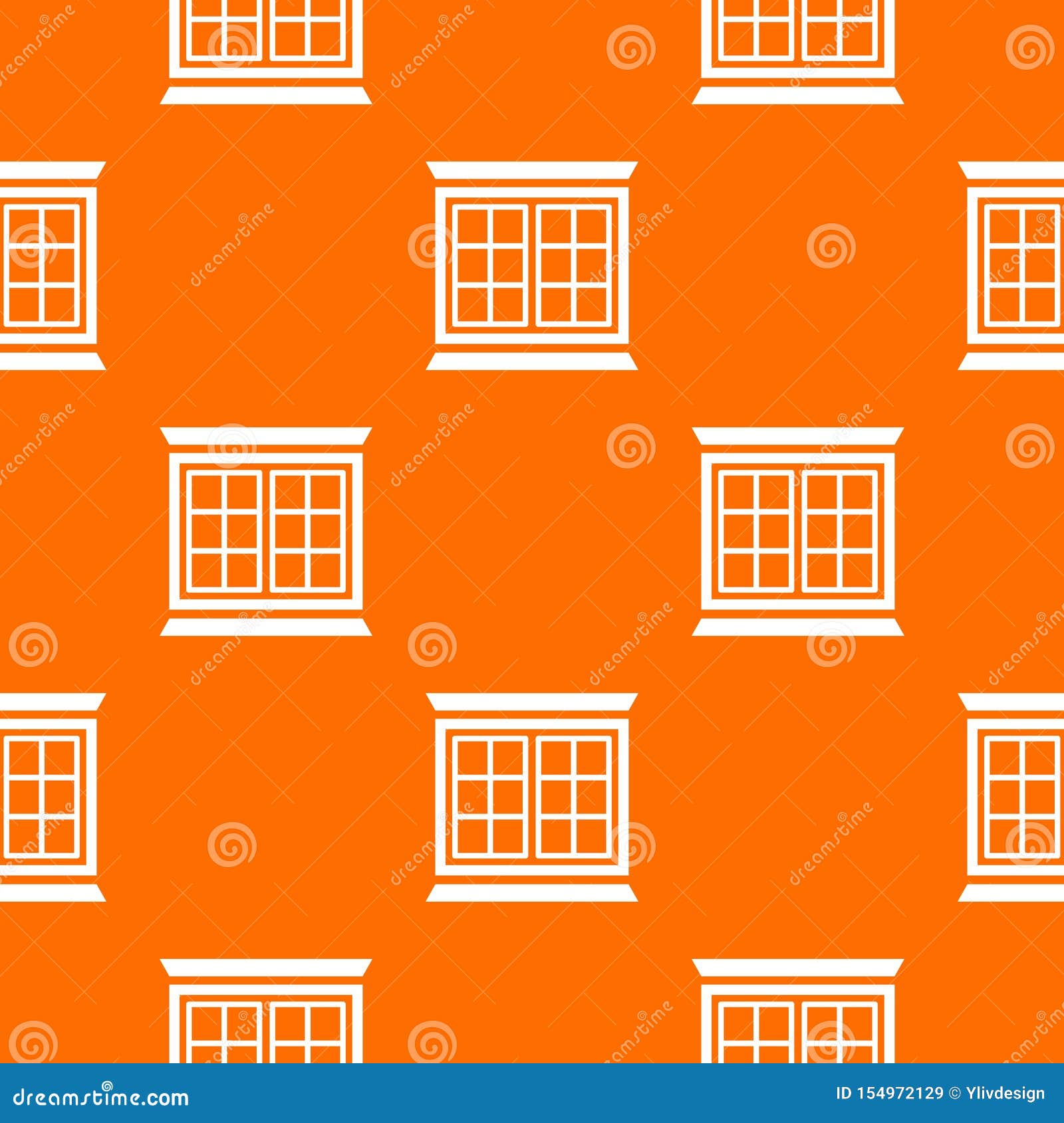 Modern Window Frame Pattern Vector Orange Stock Vector - Illustration ...