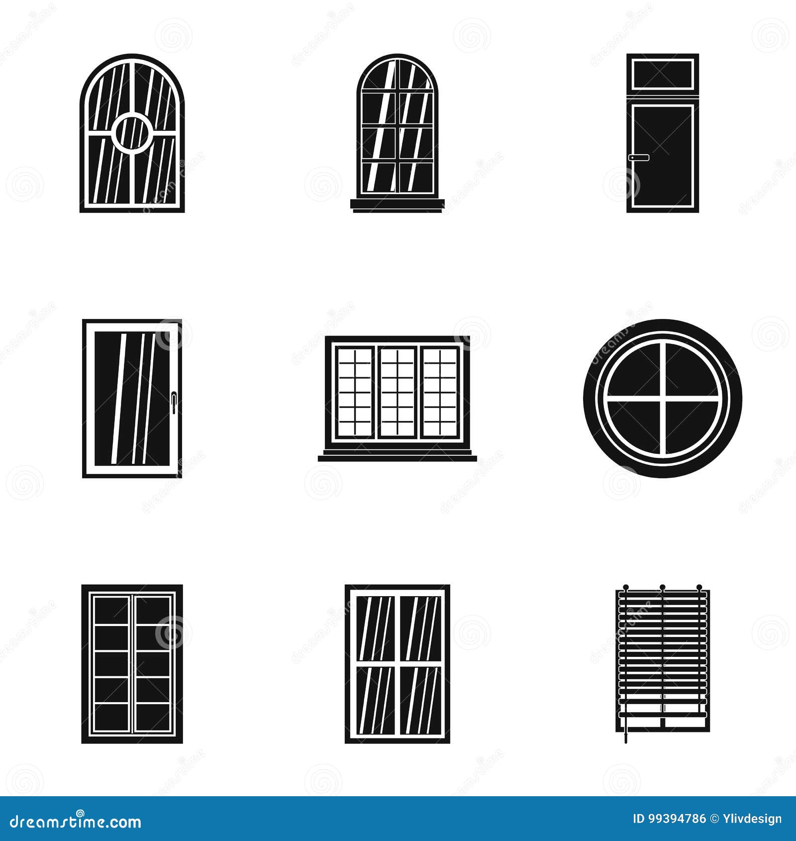 Modern Window Icon Set, Simple Style Stock Vector - Illustration of ... Modern Window Icon Set, Simple Style Stock Vector - Illustration of ...