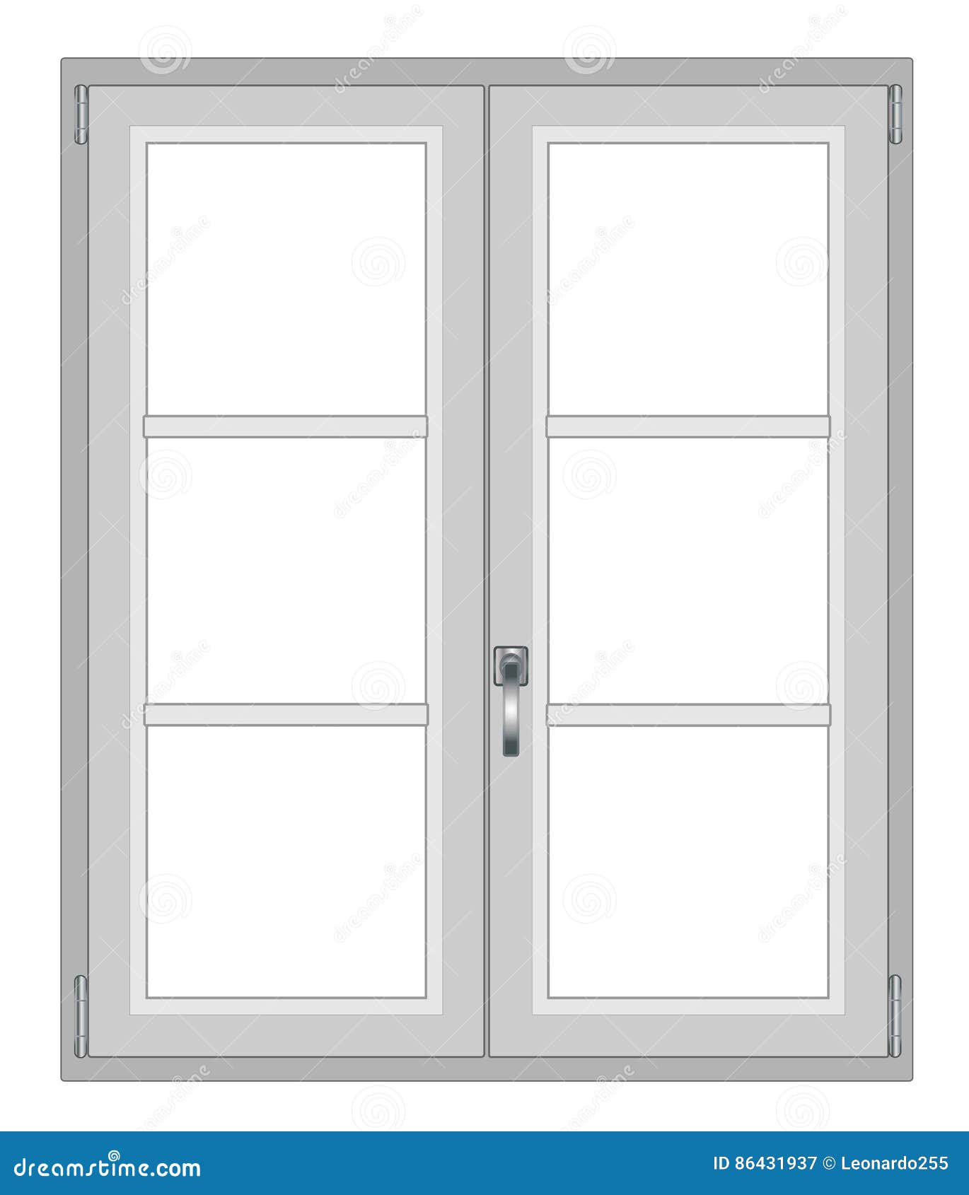 Modern Window Isolated on White Background Stock Vector - Illustration ...