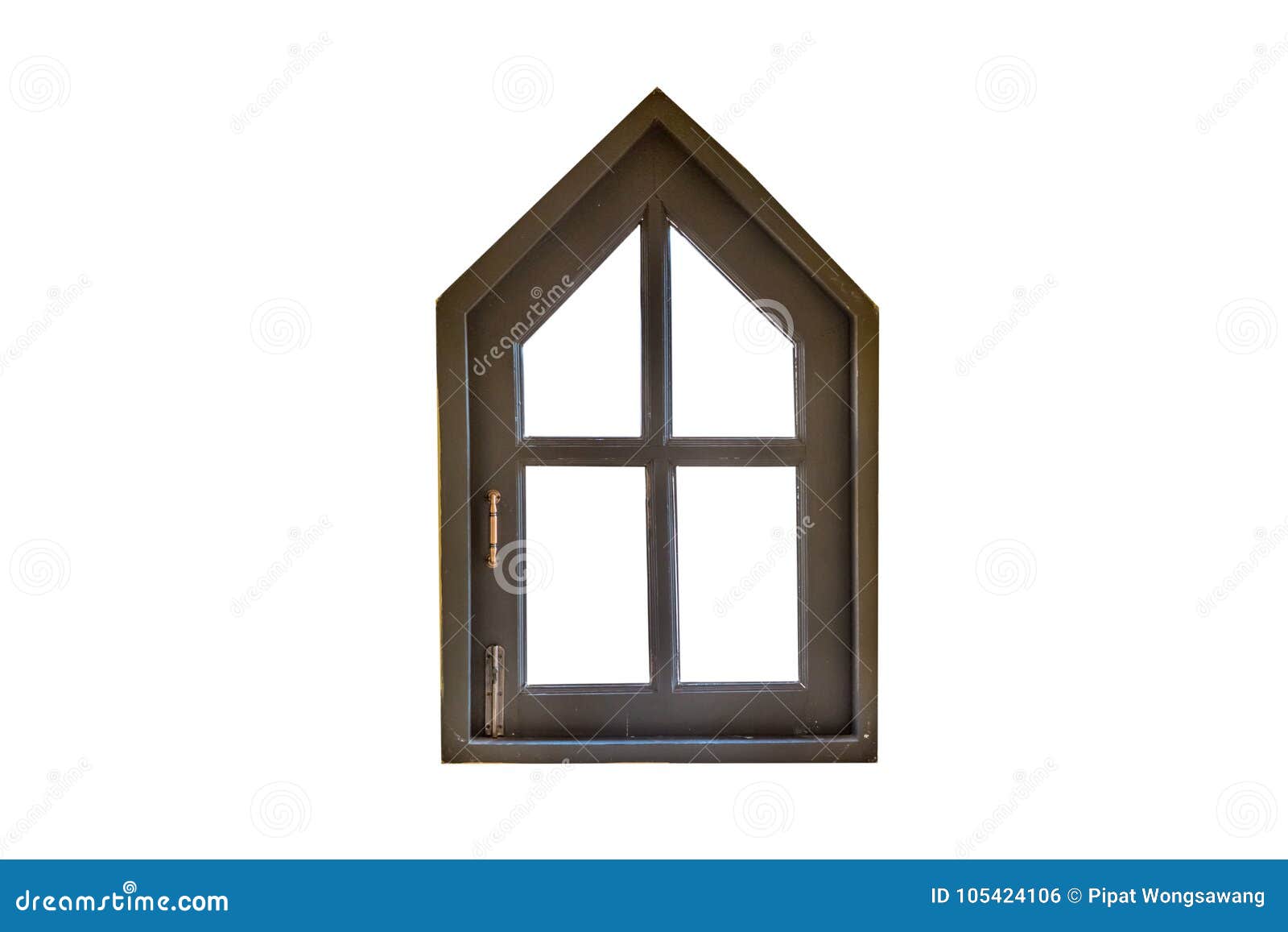 Modern Window Isolated on White Background Stock Photo - Image of panes ...