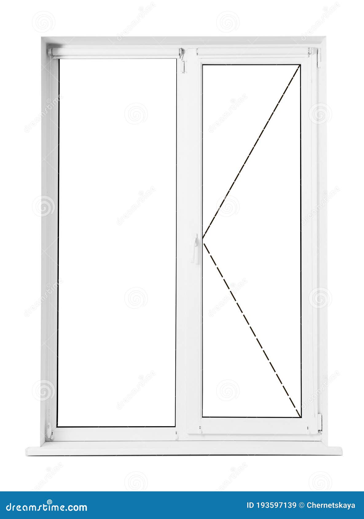 Modern Window with Opening Type Lines on Background Stock Image - Image ...