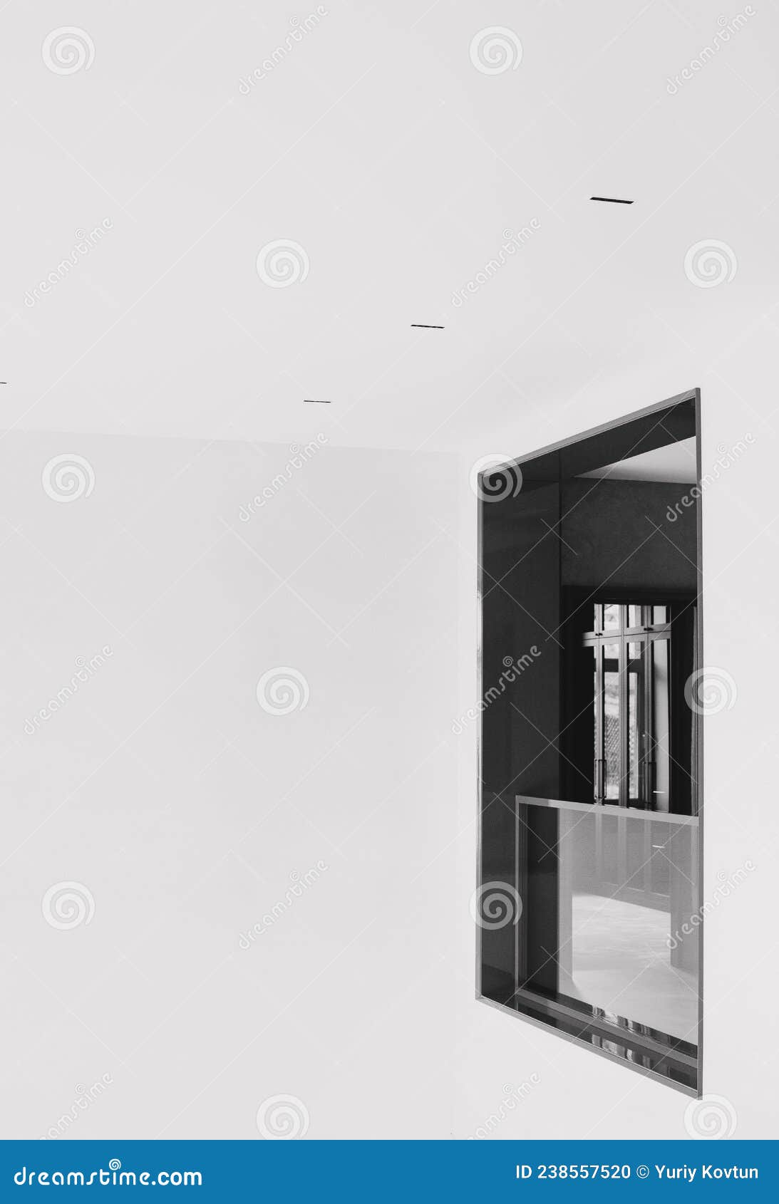 Modern Window Railing White Wall Design Interior Stock Photo - Image of ...