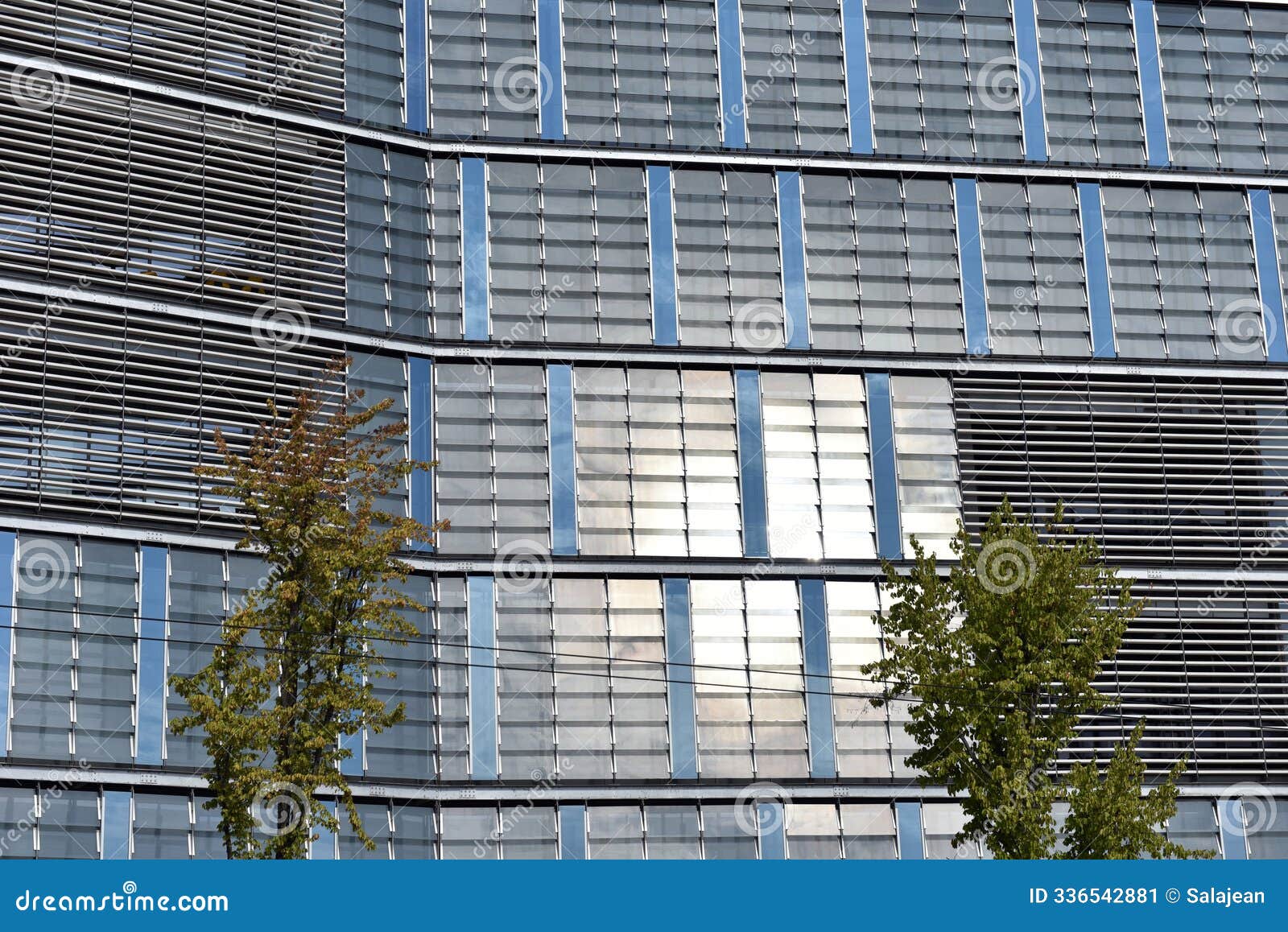 Modern Window Wall Exterior of Multi-storey Office Building Stock Image ...