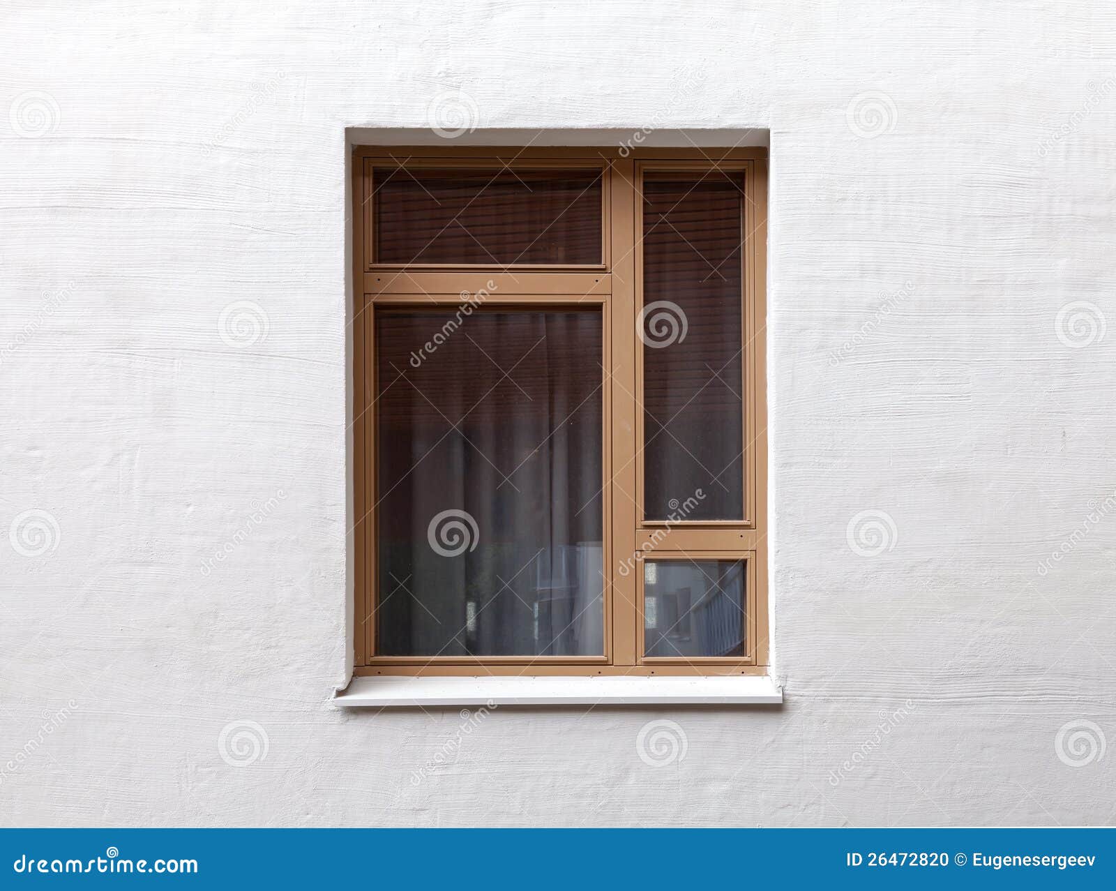 Modern Window on the White Wall Stock Photo - Image of decorative ...