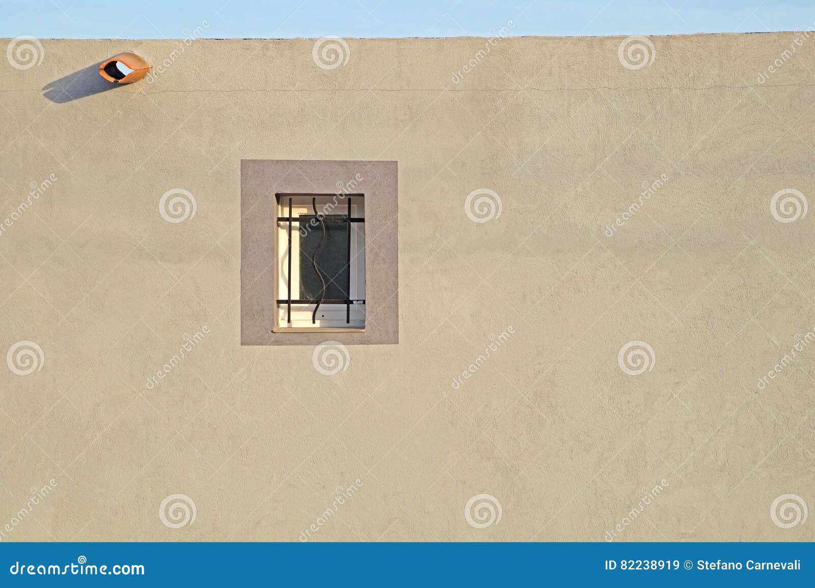 Modern Window on the White Wall Stock Image - Image of wood ...