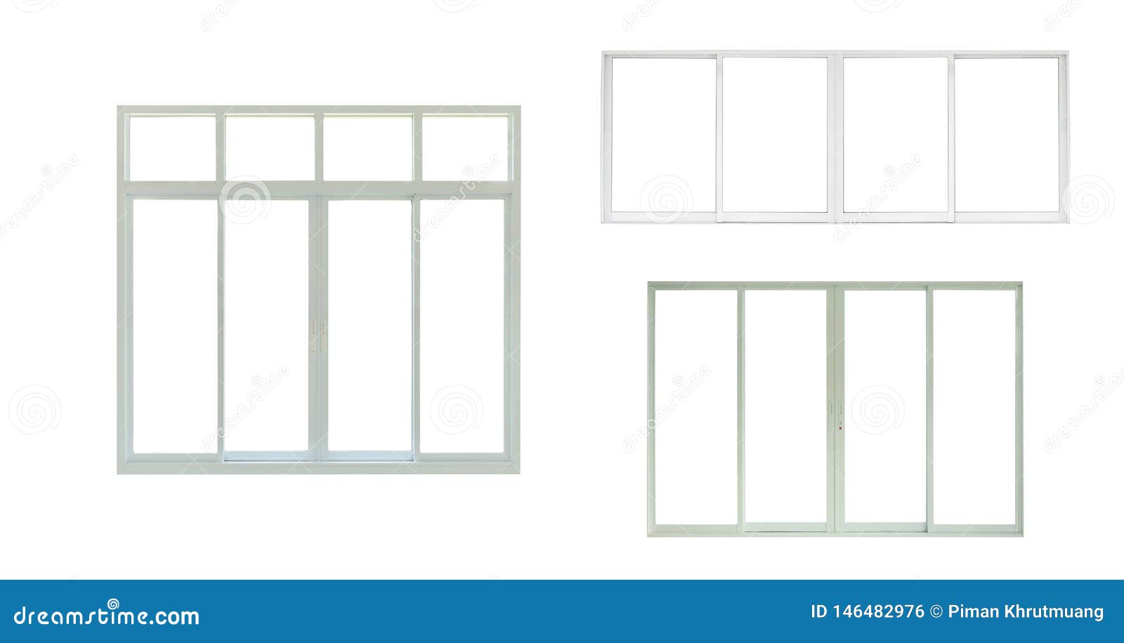 Modern Windows Frame Design Set Isolated on White Stock Photo - Image ...