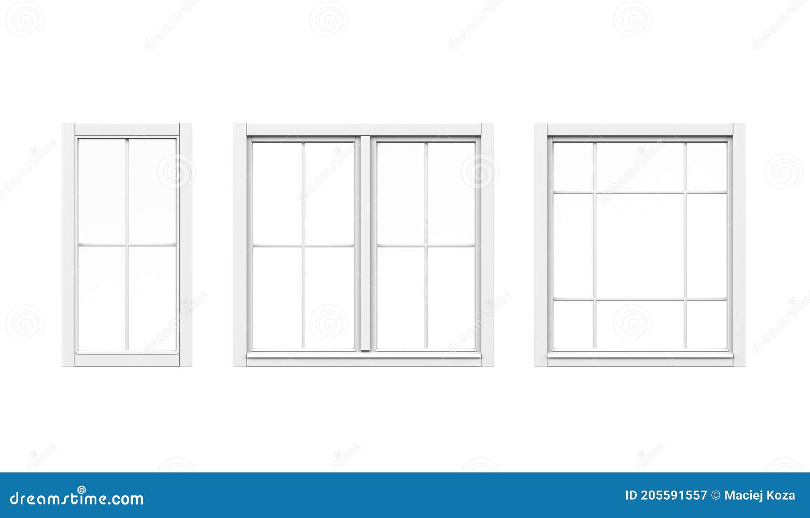Modern Windows Mockup Isolated On White Background Royalty-Free Stock ...