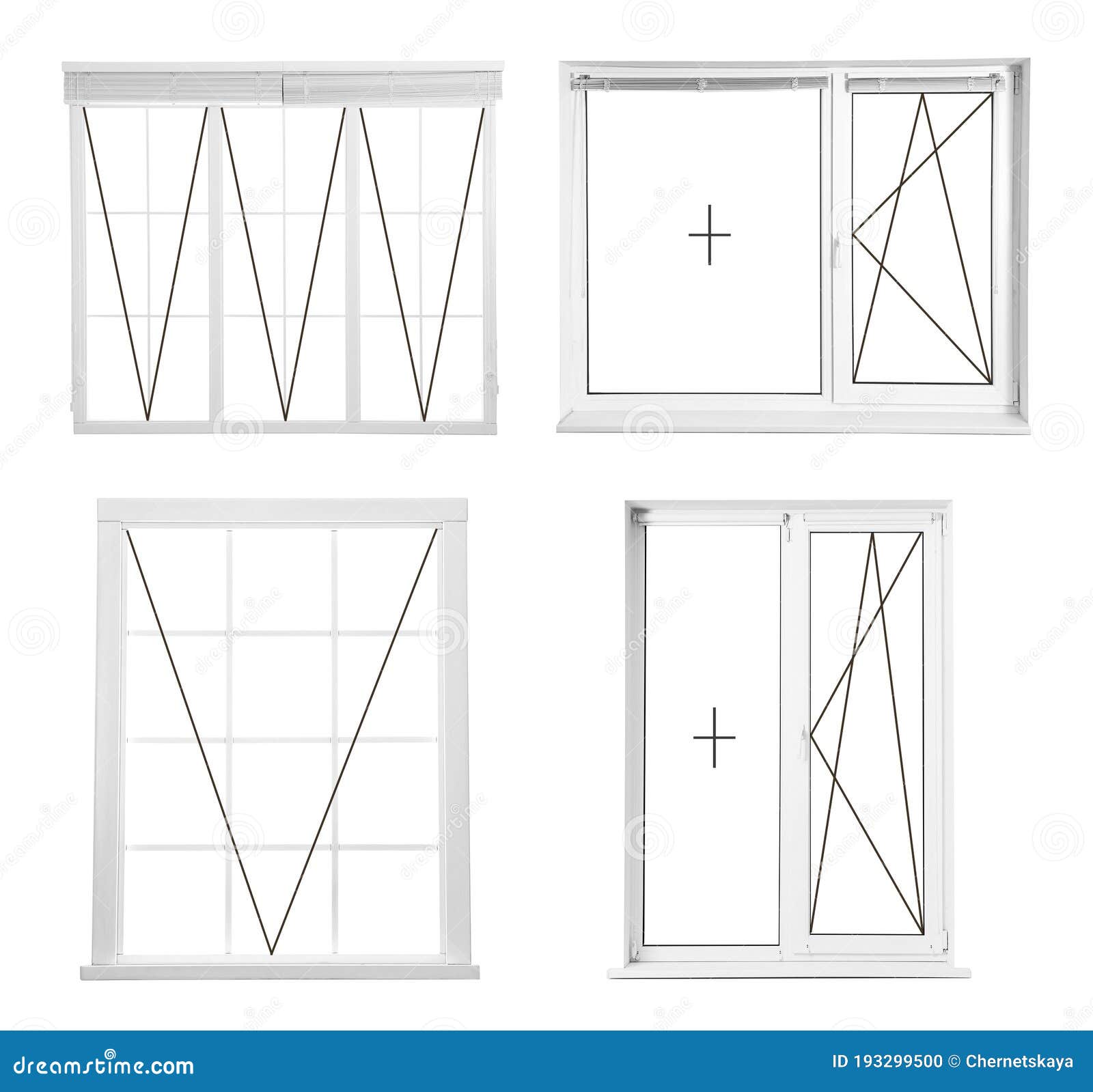Modern Windows with Opening Type Lines on Background Stock Photo ...