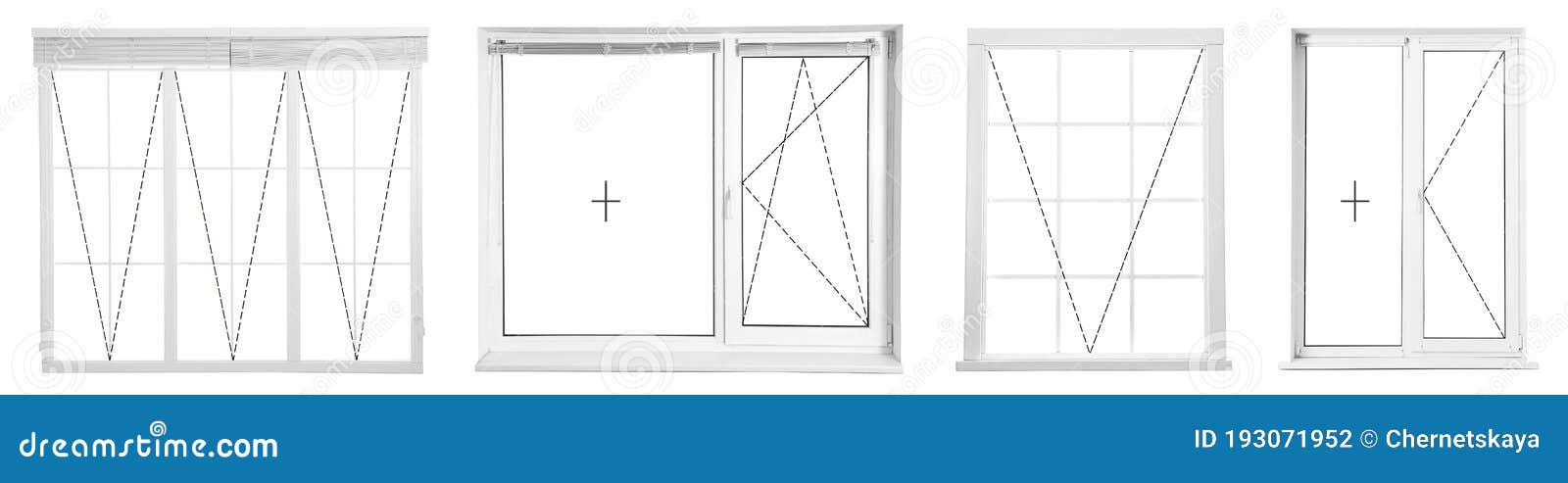Modern Windows with Opening Type Lines on Background. Banner Design ...