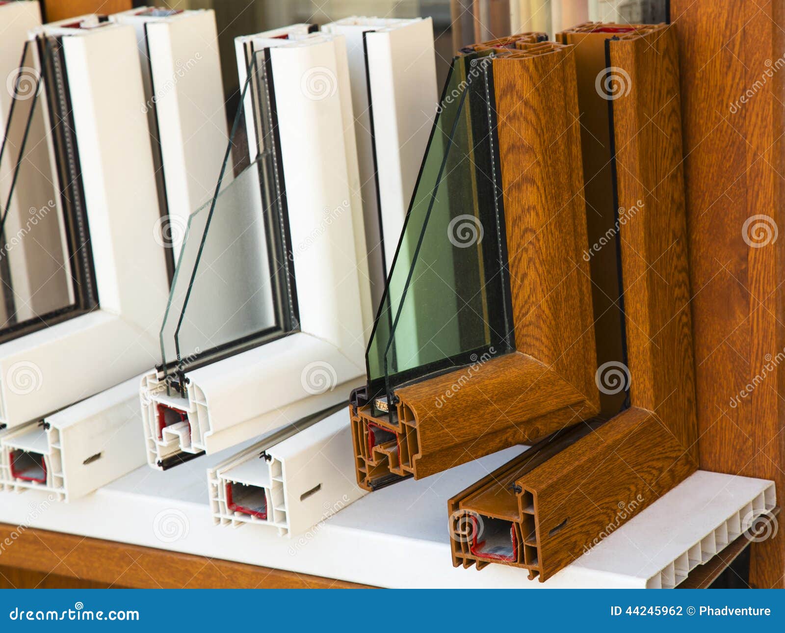 Modern windows profiles stock photo. Image of installation - 44245962
