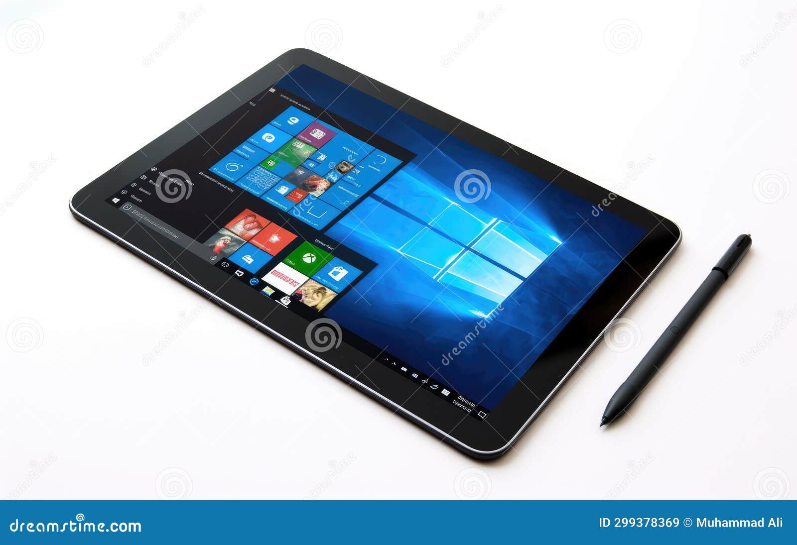 Modern Windows Tablet on White Background Stock Illustration ...