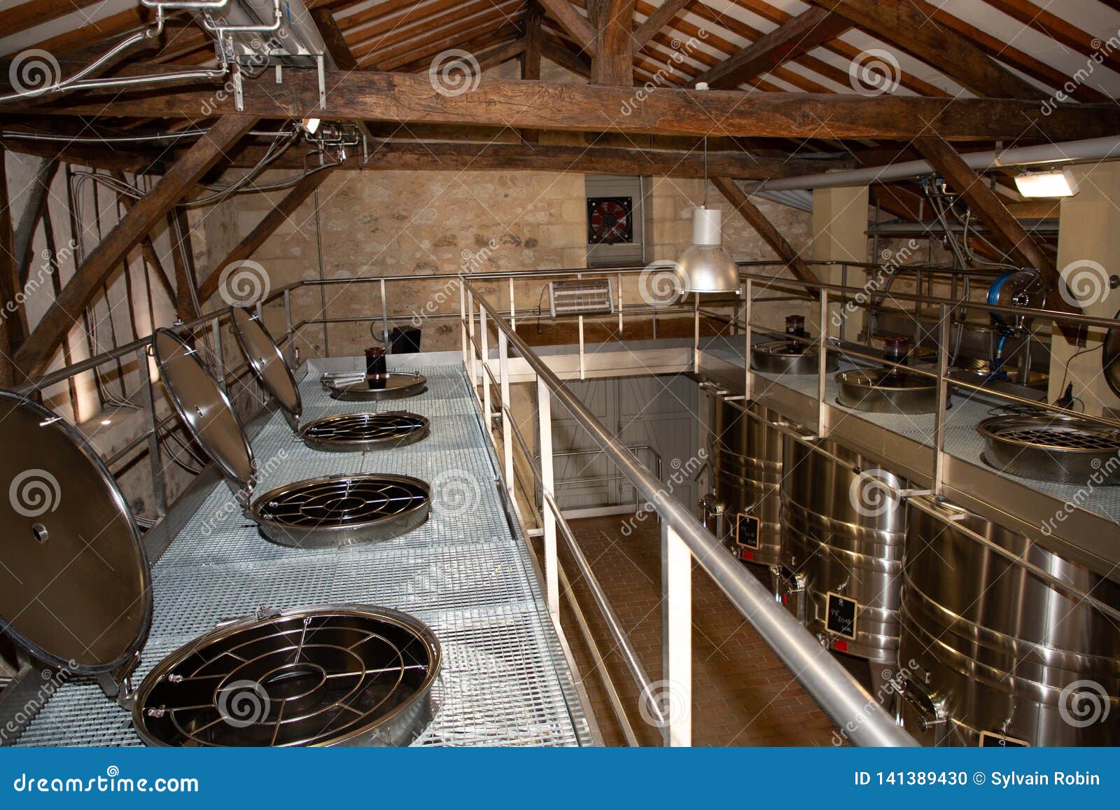 Modern Wine Factory with New Large Tanks for the Fermentation. Modern ... Modern Wine Factory with New Large Tanks for the Fermentation. Modern ...