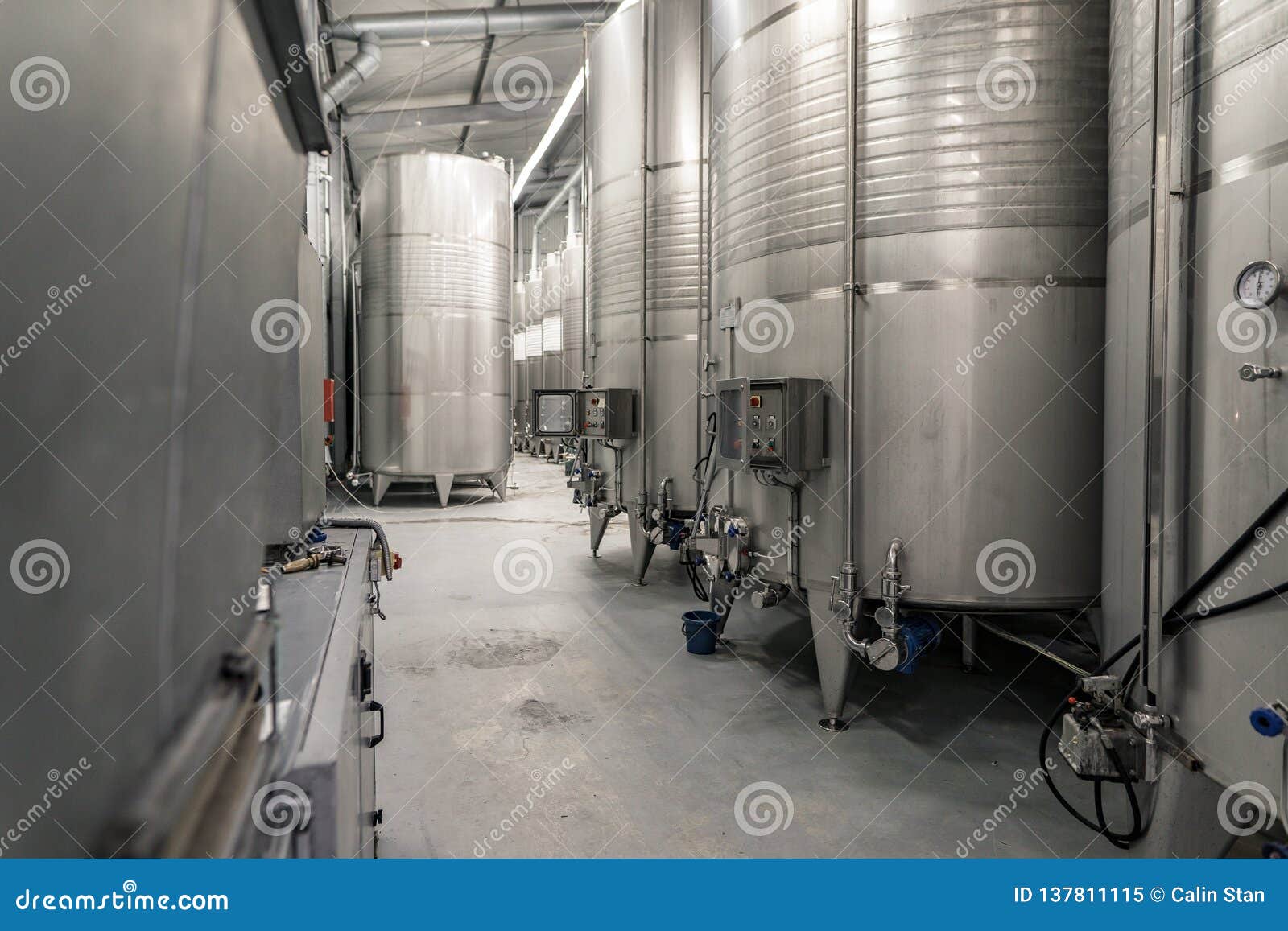 Modern Wine Making Technique, Having Freezing Aluminium Tanks with ...