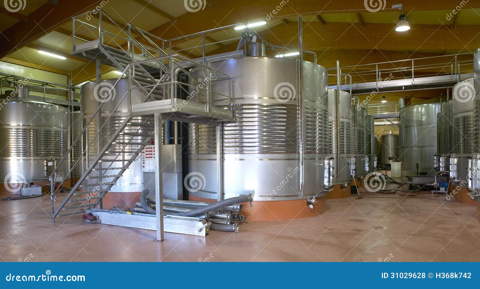 Modern Winery Fermenting Process Stock Photo - Image of agriculture ...