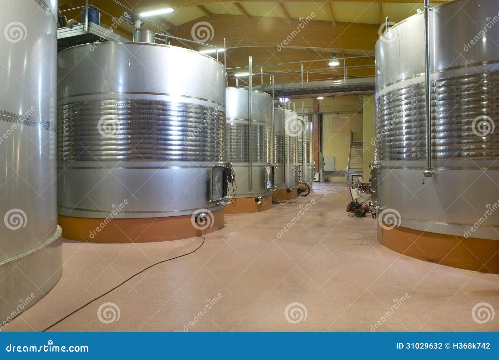 Modern Winery Fermenting Process Stock Photo - Image of industrial ...
