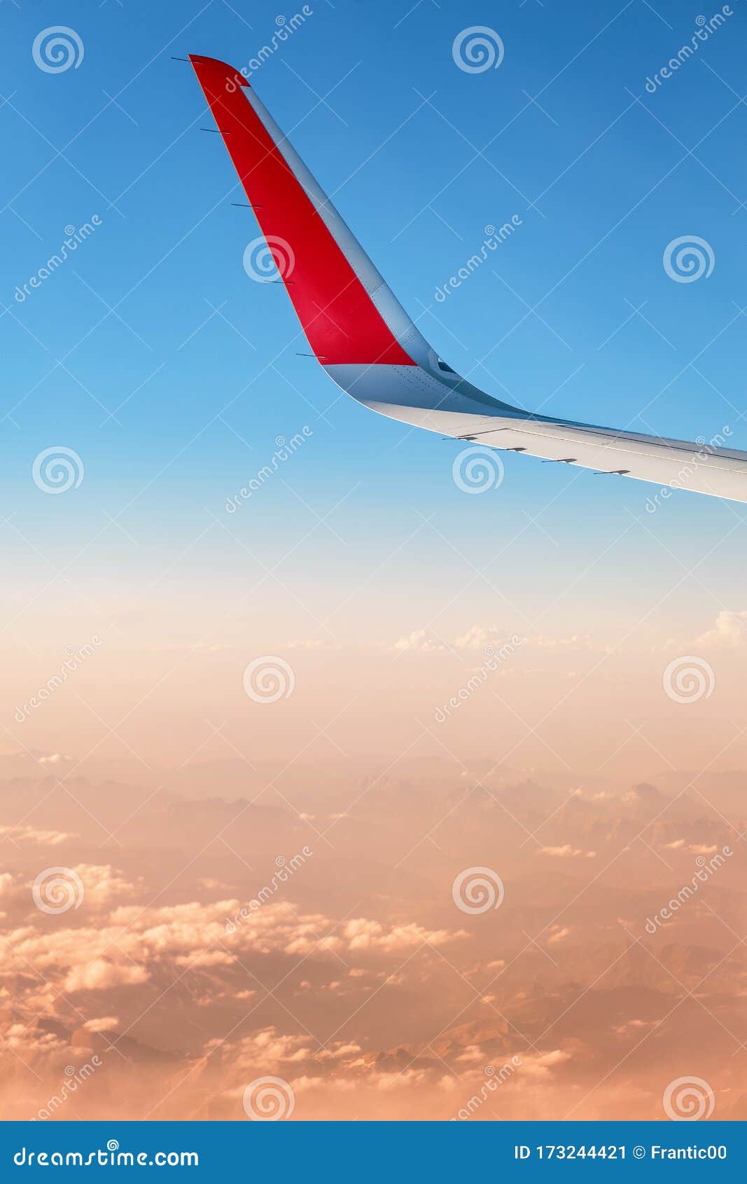 Wing of Jet Plane during Flight Stock Image - Image of beautiful ...