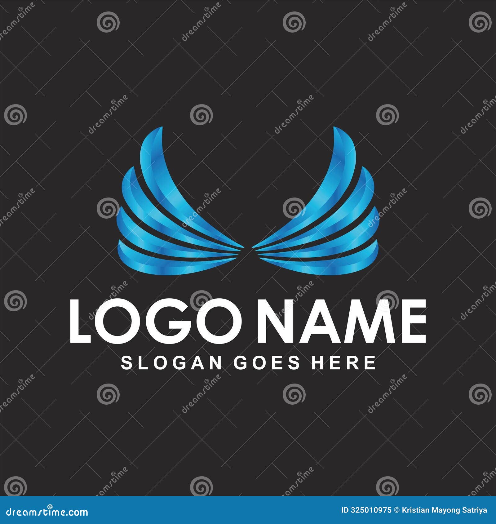 Modern Wings Logo. Cartoon Vector | CartoonDealer.com #105617037