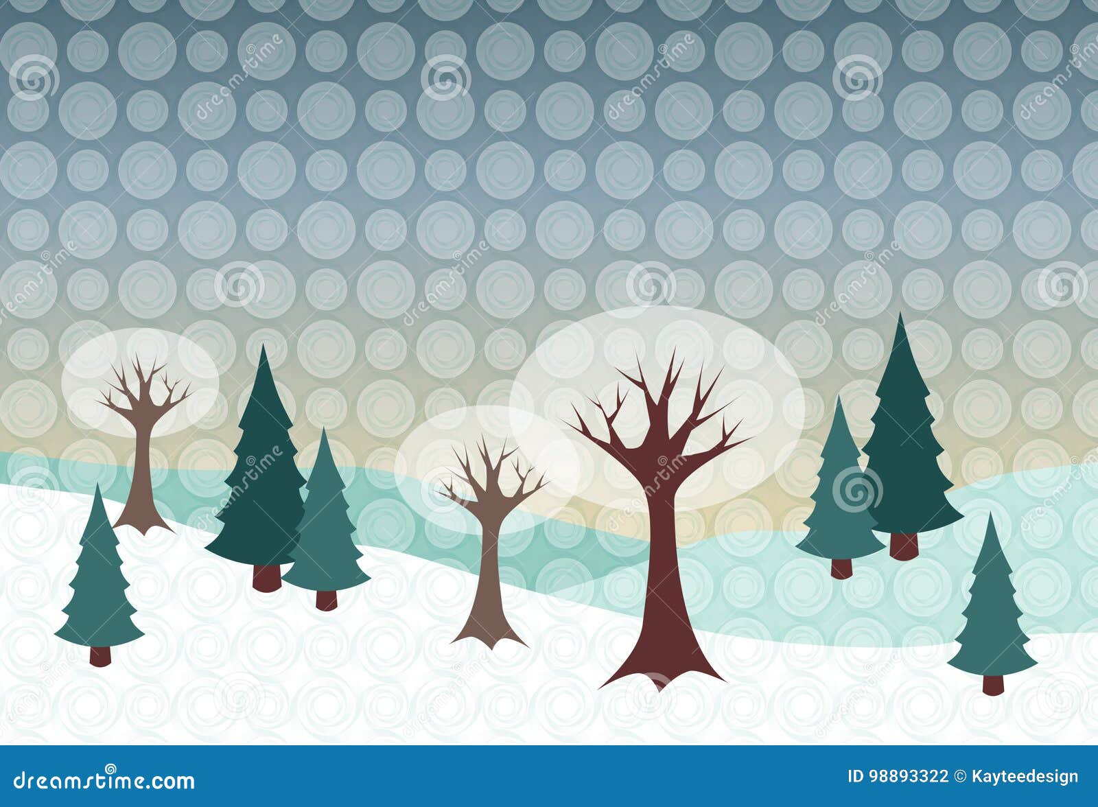Modern Winter Scene Illustration 2 Stock Illustration - Illustration of ...