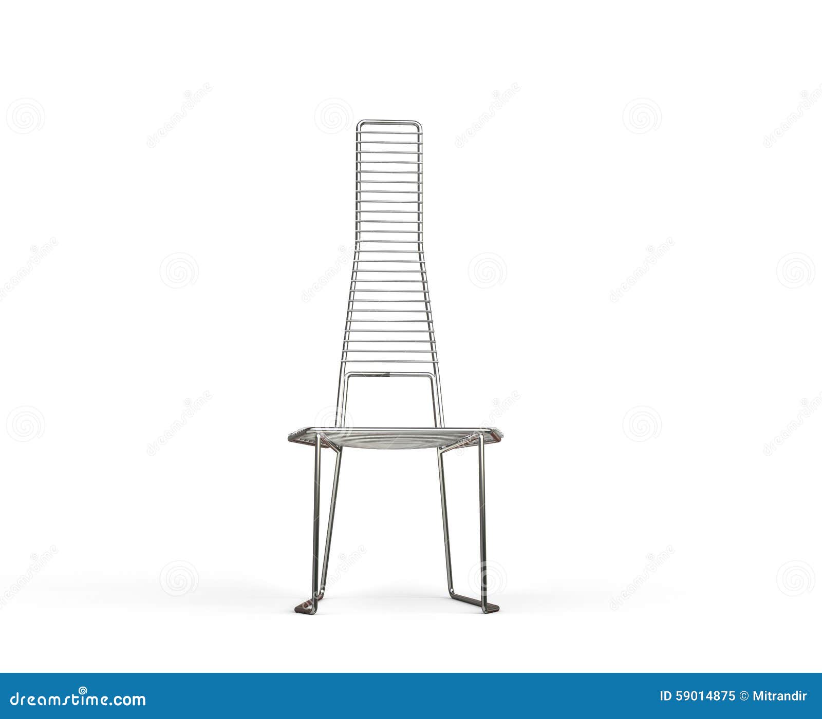 Modern Wire Armchair - Front View Stock Image - Image of armchair ...