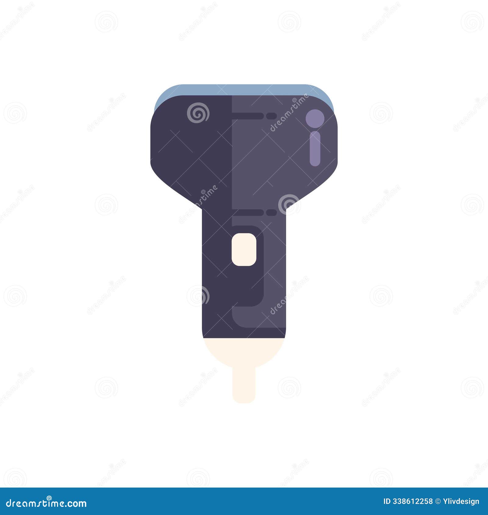 Modern Wireless Barcode Scanner Emitting Light Beam Stock Illustration ...