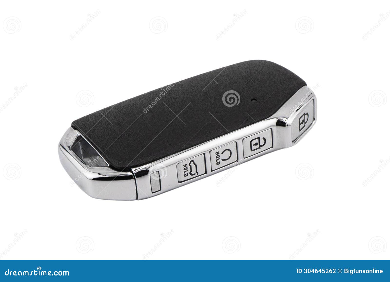 Modern Wireless Car Key Ignition Isolated on White Background. Wireless ...