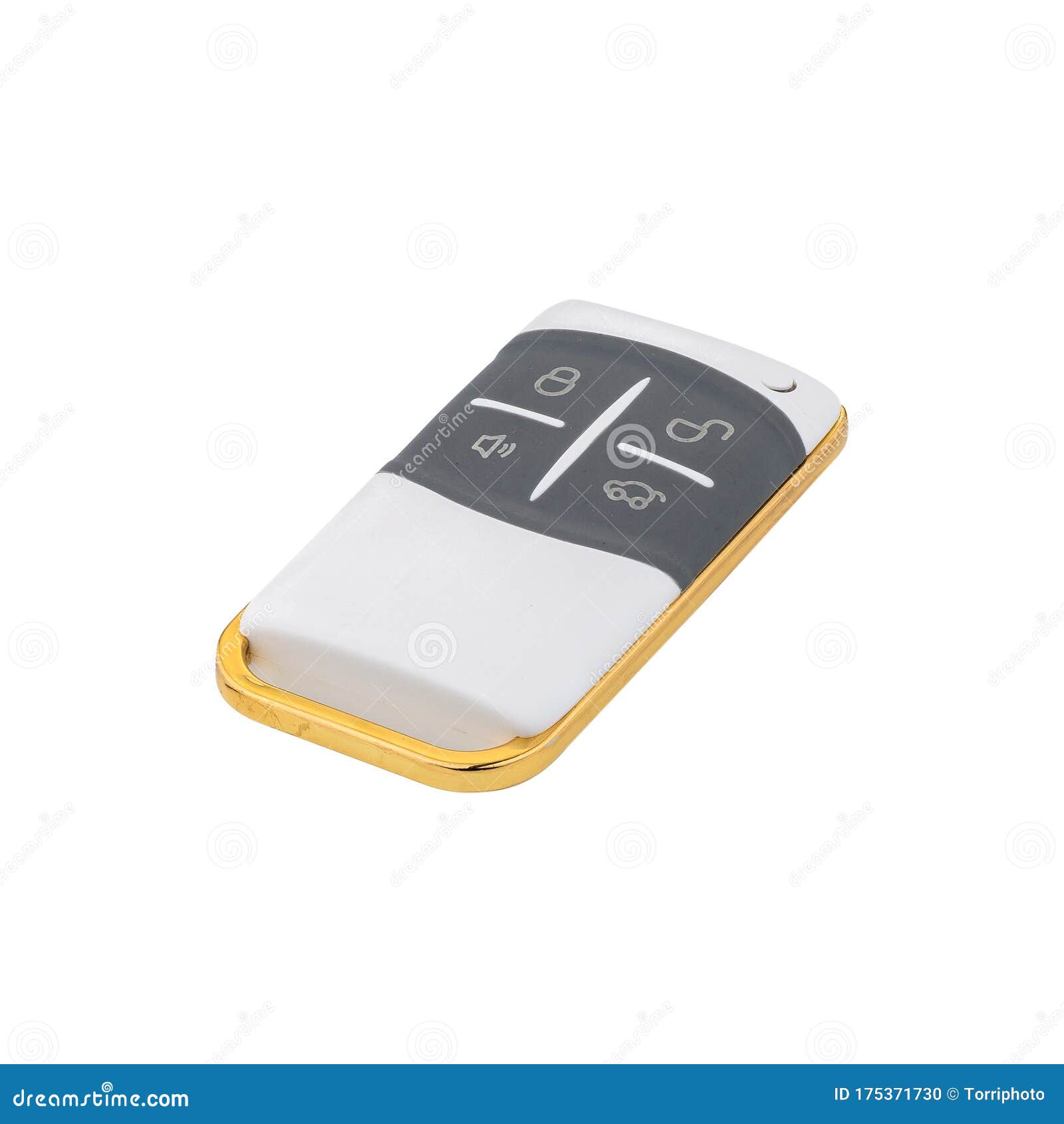 Modern Wireless Car Key Isolated on White Background Stock Photo ...